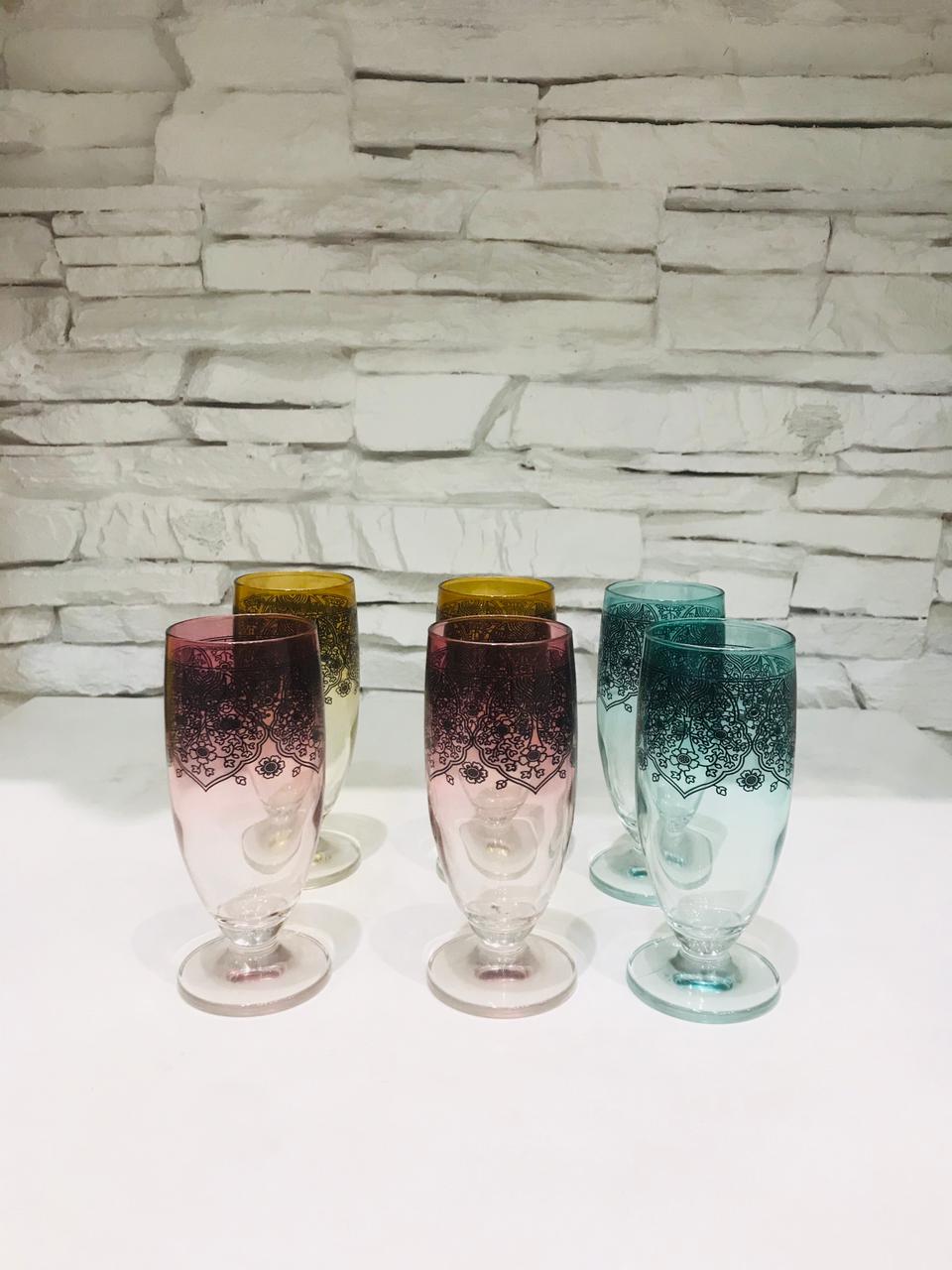 Tulip Footed Grad Glass Cups | Casa Vanti
